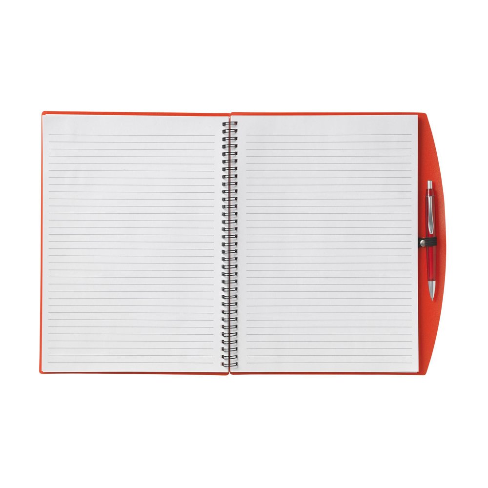 eBuyGB A4 Spiral Bound Lined Notepad and Pen, Red – BigaMart