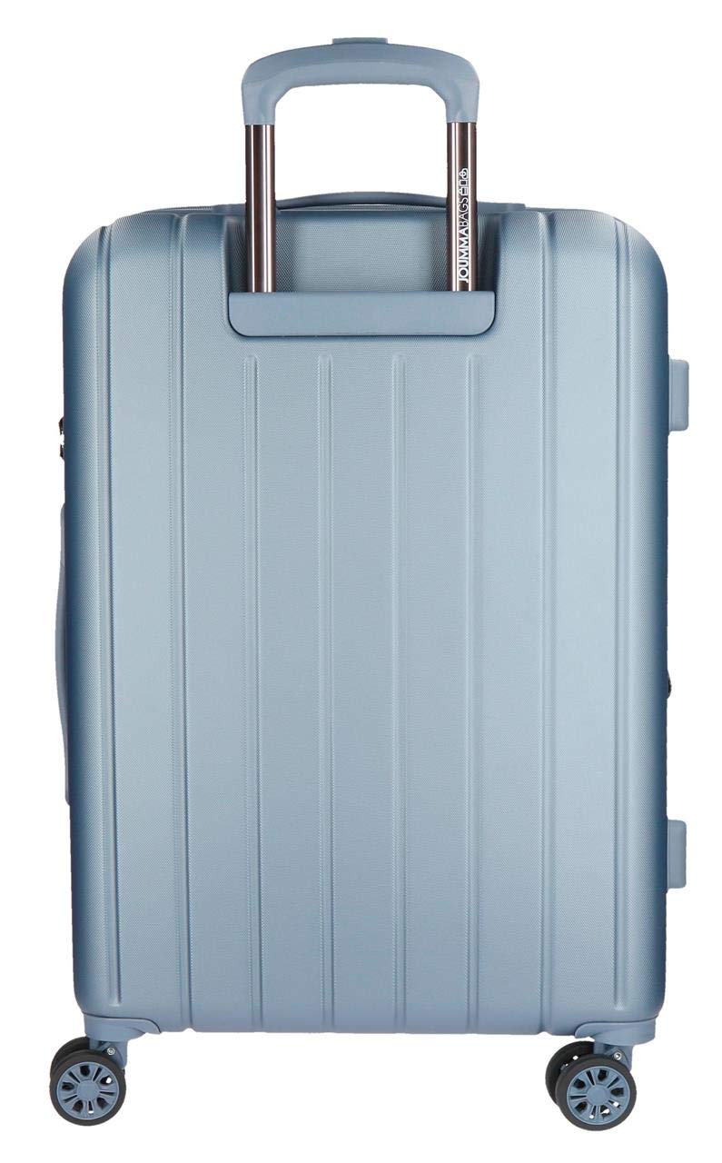 Movom Wood Blue Luggage Set 55/65 cm Rigid ABS TSA Lock 111 Litre 4 ...