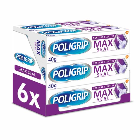 Poligrip Max Seal Denture Adhesive, Denture Fixative Cream, 40 g , Pack ...