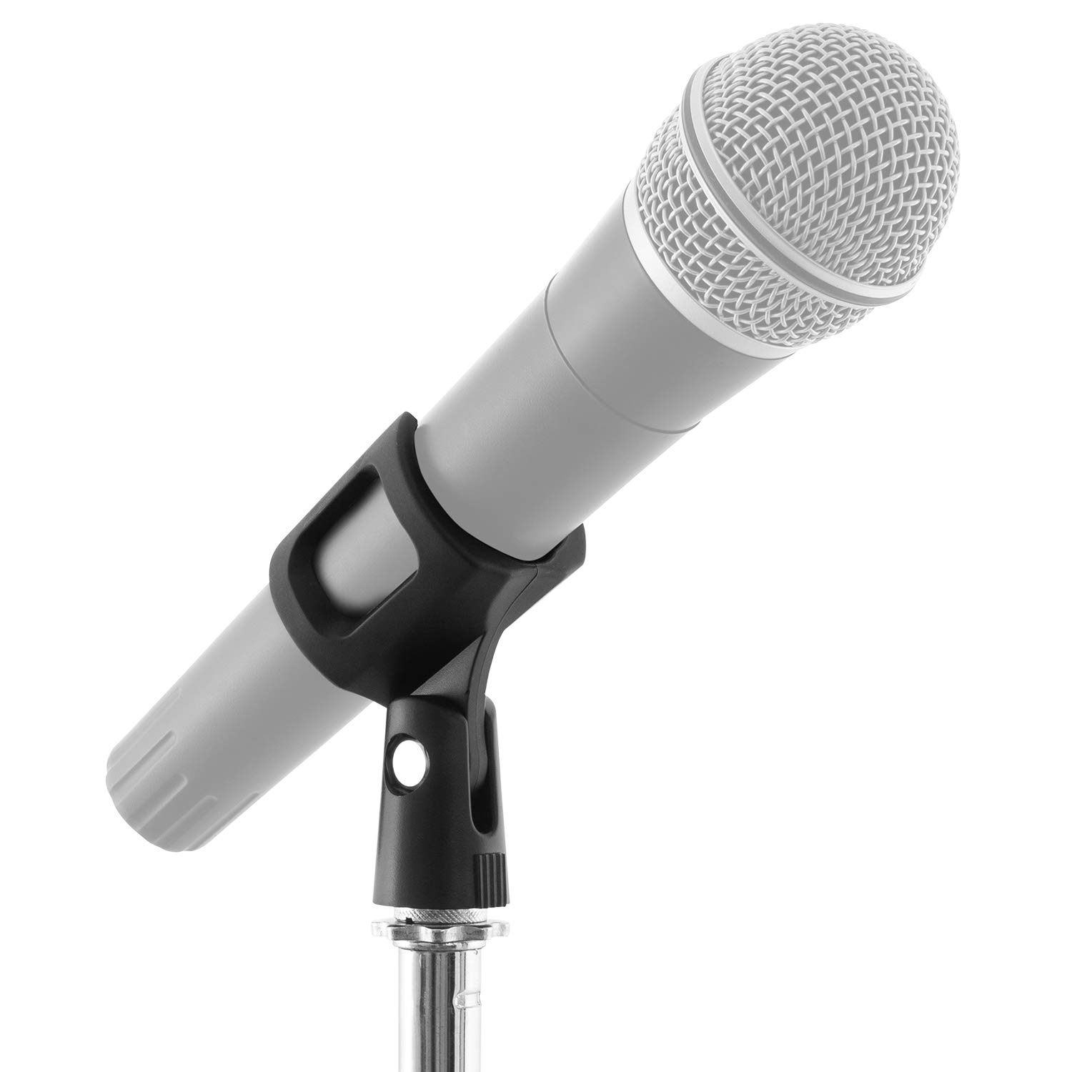 Tiger Adjustable Microphone Stand with Heavy Round Base – Chrome – BigaMart