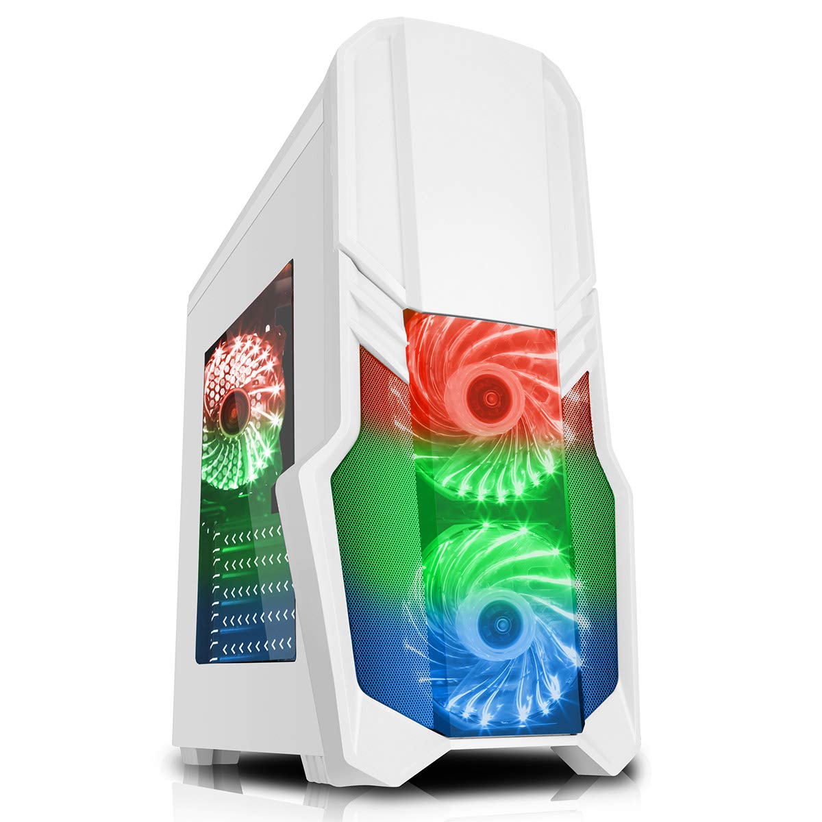 CiT GForce Mid-Tower ATX RGB PC Gaming Case With Windowed Side Panel ...