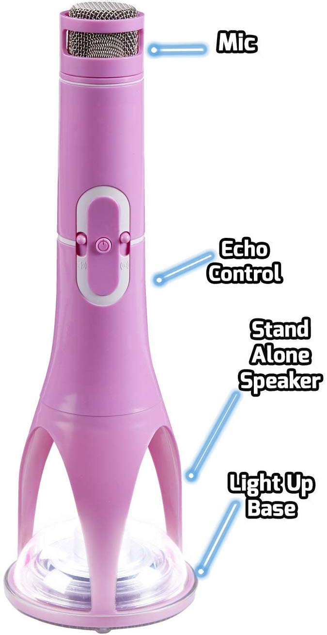 Rocket Wireless Singing Machine 51014 Rocket Microphone, Pink – BigaMart