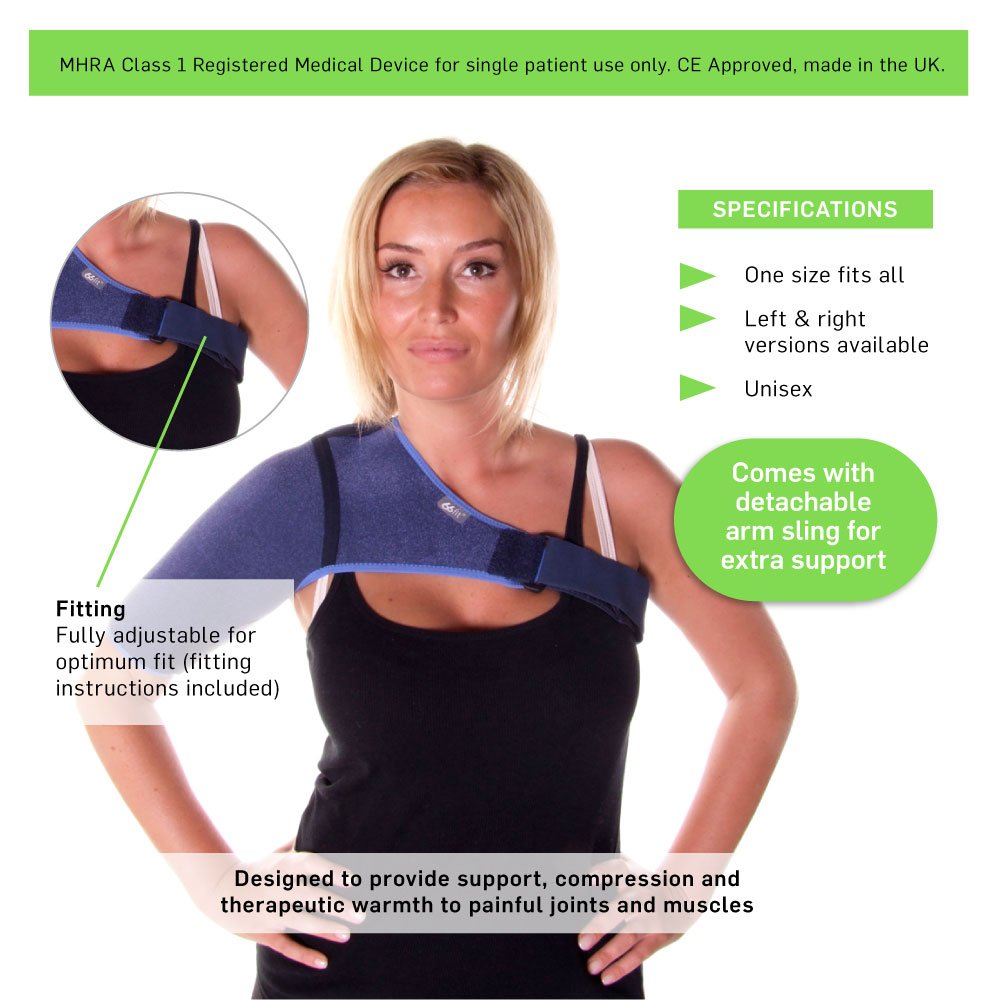 66fit Shoulder Support & Sling – Unisex Injury Ajustable Compression ...