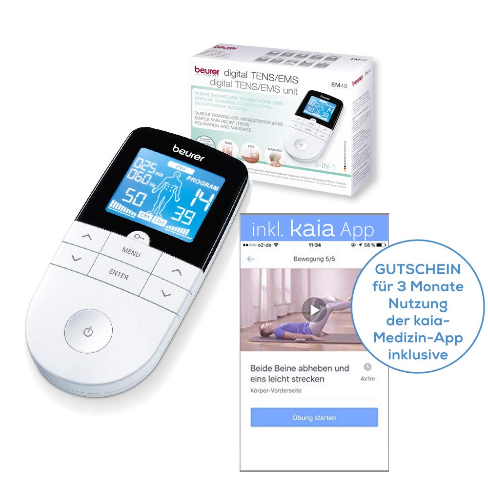 Beurer EM 49 Digital TENS/EMS Electric Nerves and Muscle Stimulation ...
