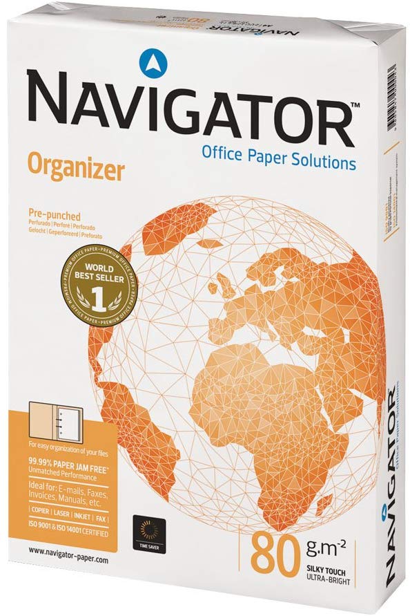 Navigator Organizer Paper Ream-Wrapped 80gsm Punched 4-Hole A4 White ...