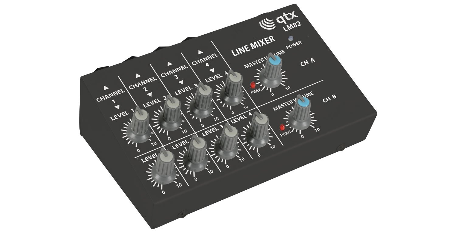 4 Stereo Channel Line Level & Instrument/Microphone Mixer – BigaMart