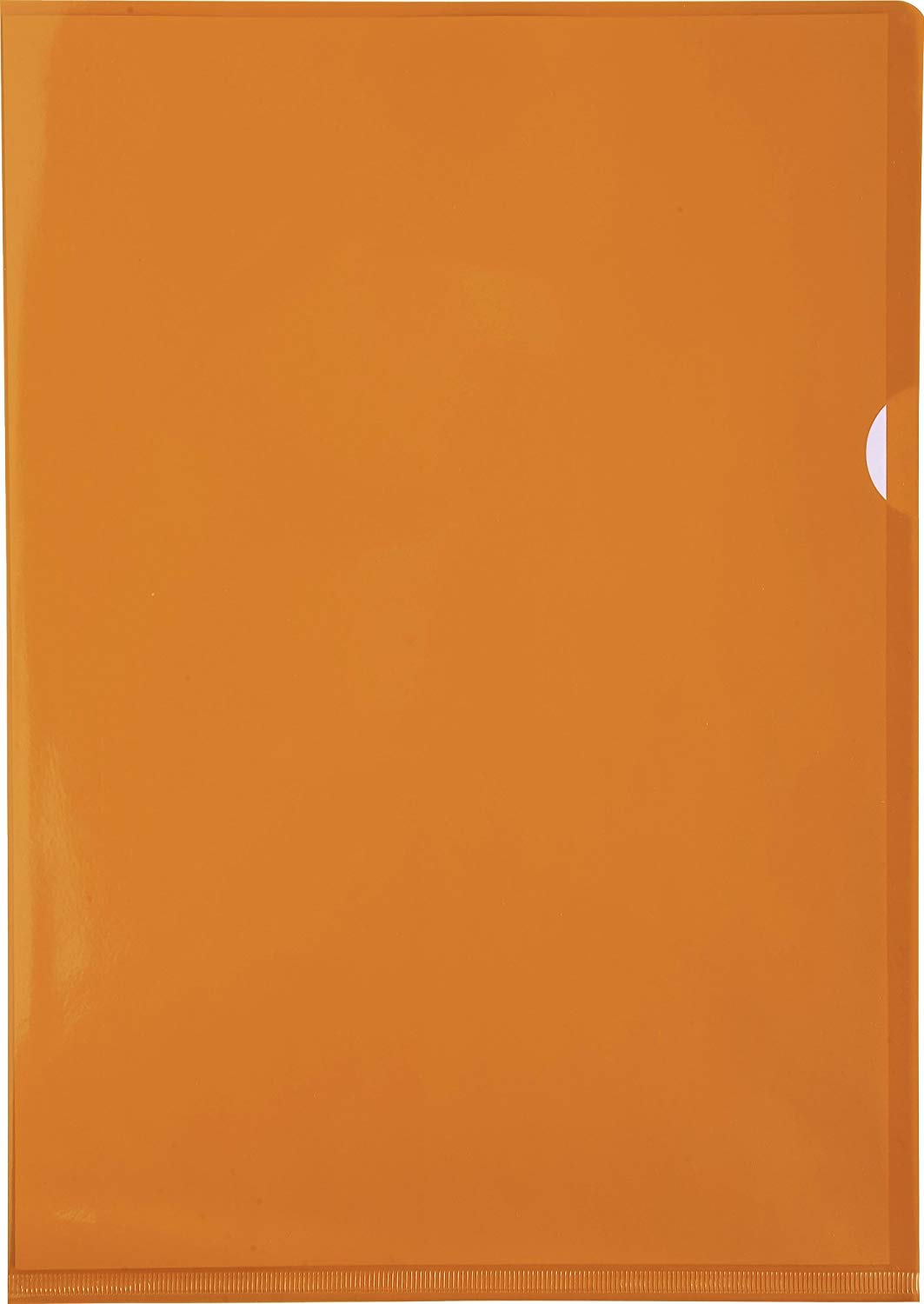 Exacompta PVC Cut Flush Folder, A4 – Orange, Bag of 100 – BigaMart