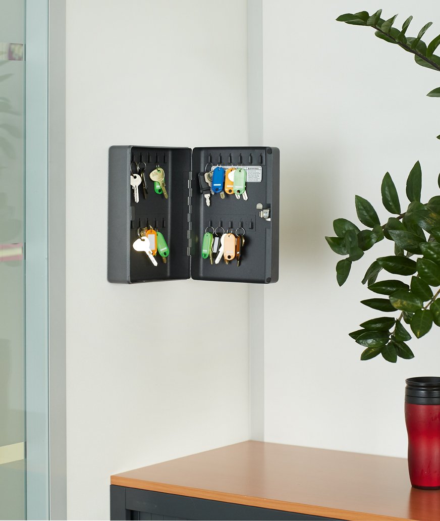 Master Lock KB-25ML Key Cabinet (Wall Mounted with 25 Key Hooks), Small ...