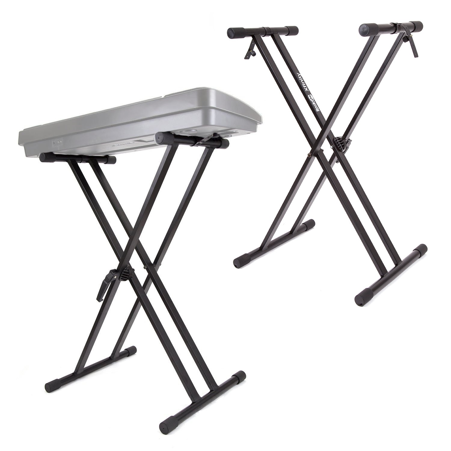 RockJam XX-363 Xfinity Doublebraced Pre Assembled Keyboard Stand with ...