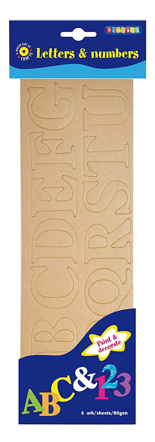 Playbox PBX2471054 2471054 Cardboard Letters, Multi Color – BigaMart