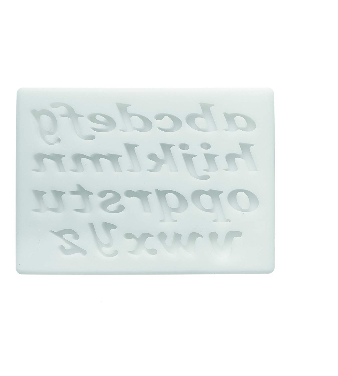 silikomart Silicone Mould Sugarflex Alphabet Cursive, White – BigaMart