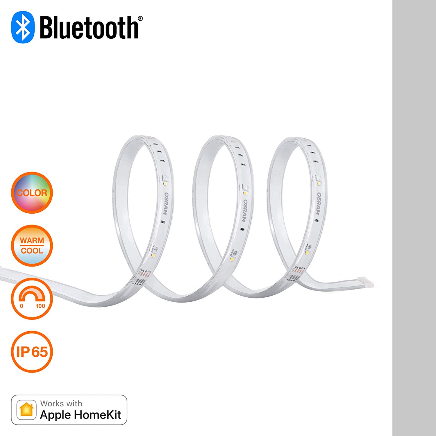 OSRAM SMART+ LED Stripe, Bluetooth LED Strip, dimmable, warm white to ...