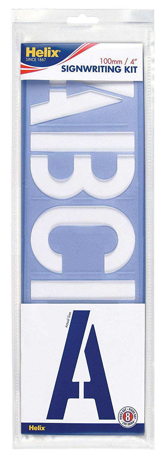 Helix 4 inch 100mm Letter Stencil and Signwriting Kit – BigaMart
