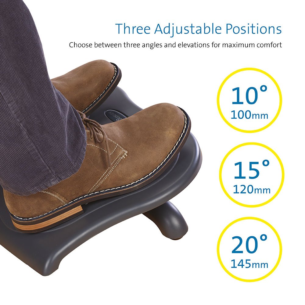 Kensington Adjustable Ergonomic Foot Rest – SoleSaver under desk foot ...
