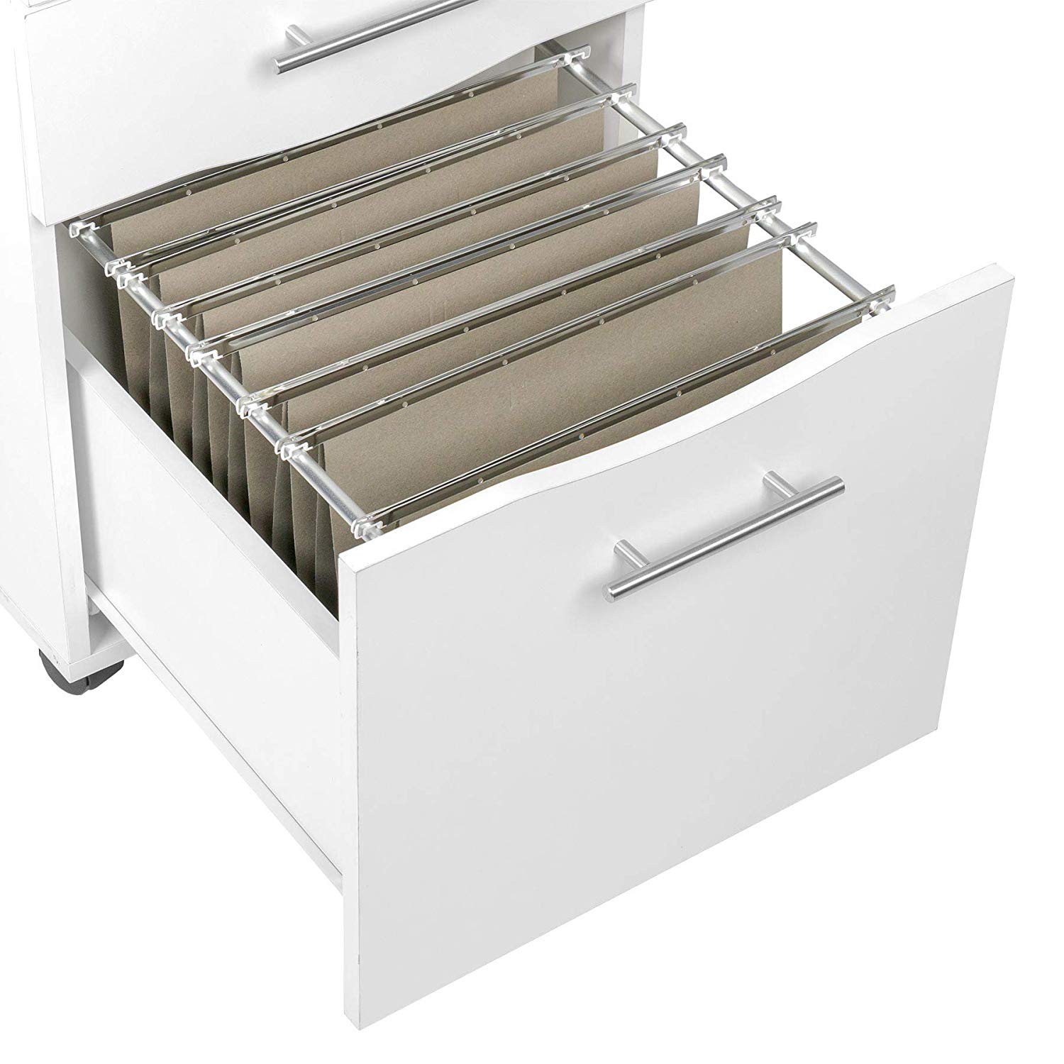 Mobile 3 Drawer Lockable White Under Desk Pedestal Unit A4 Suspension ...