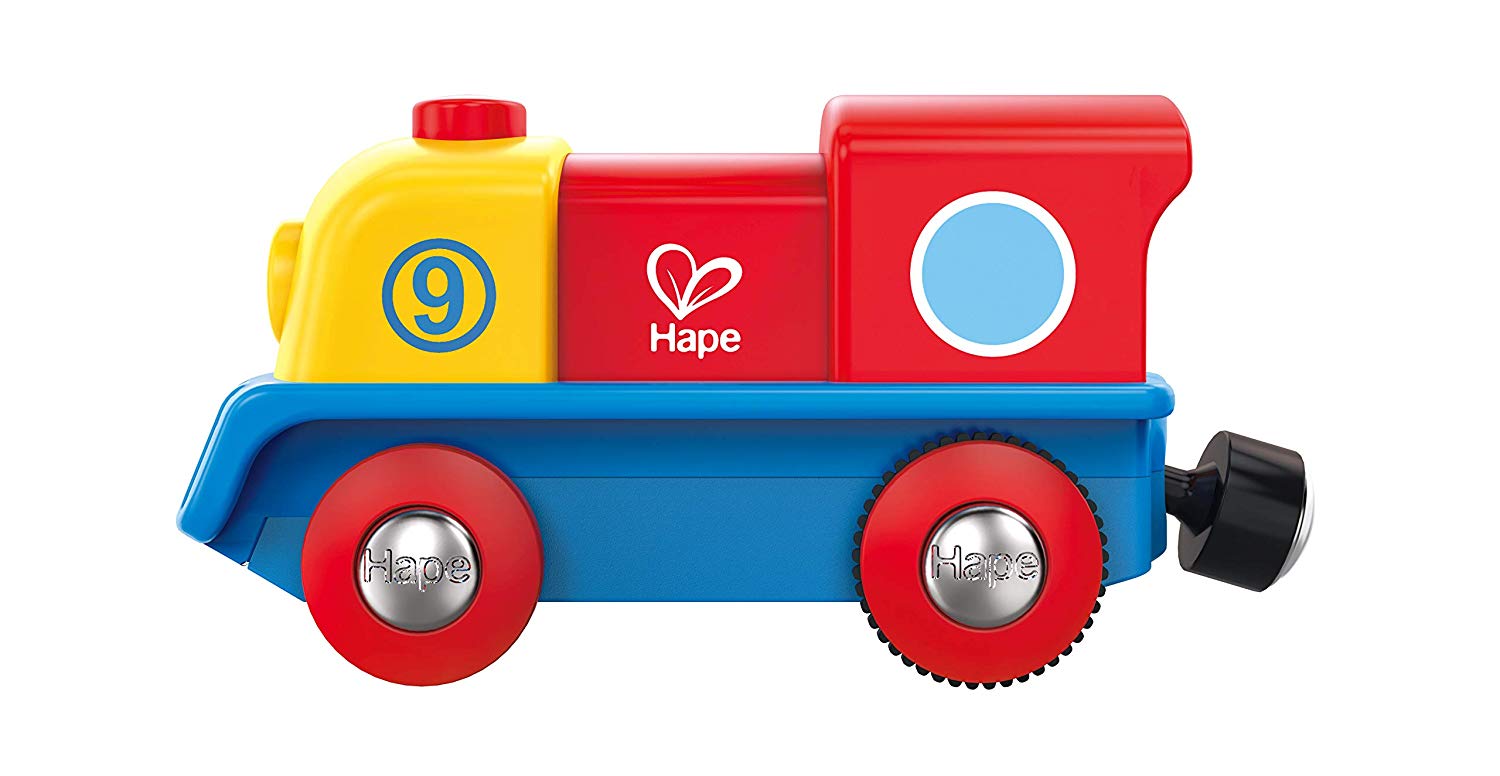 Hape Brave Little Engine | Button-Operated Multi-Coloured Train ...