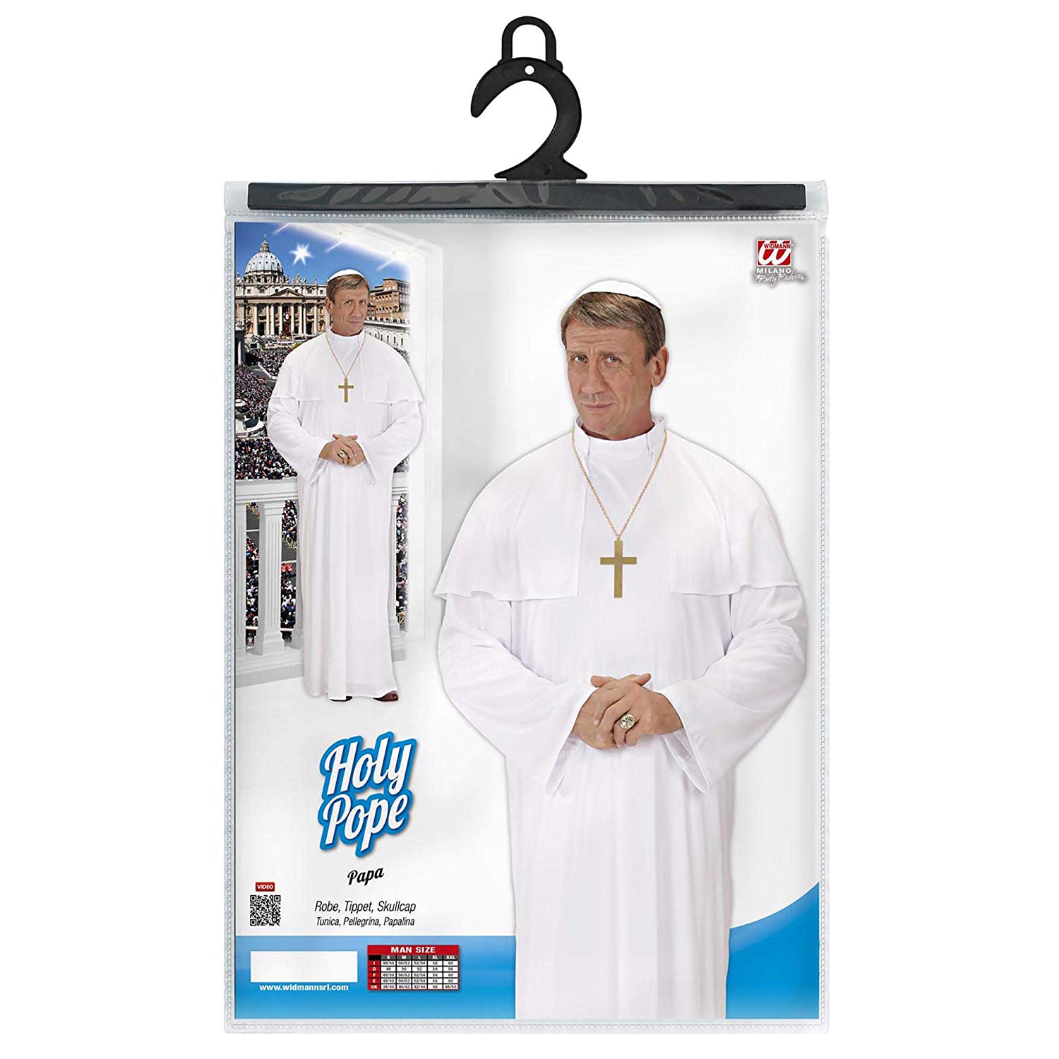 Mens Pope Costume Large UK 42/44″ for Vicar Priest Church Fancy Dress ...