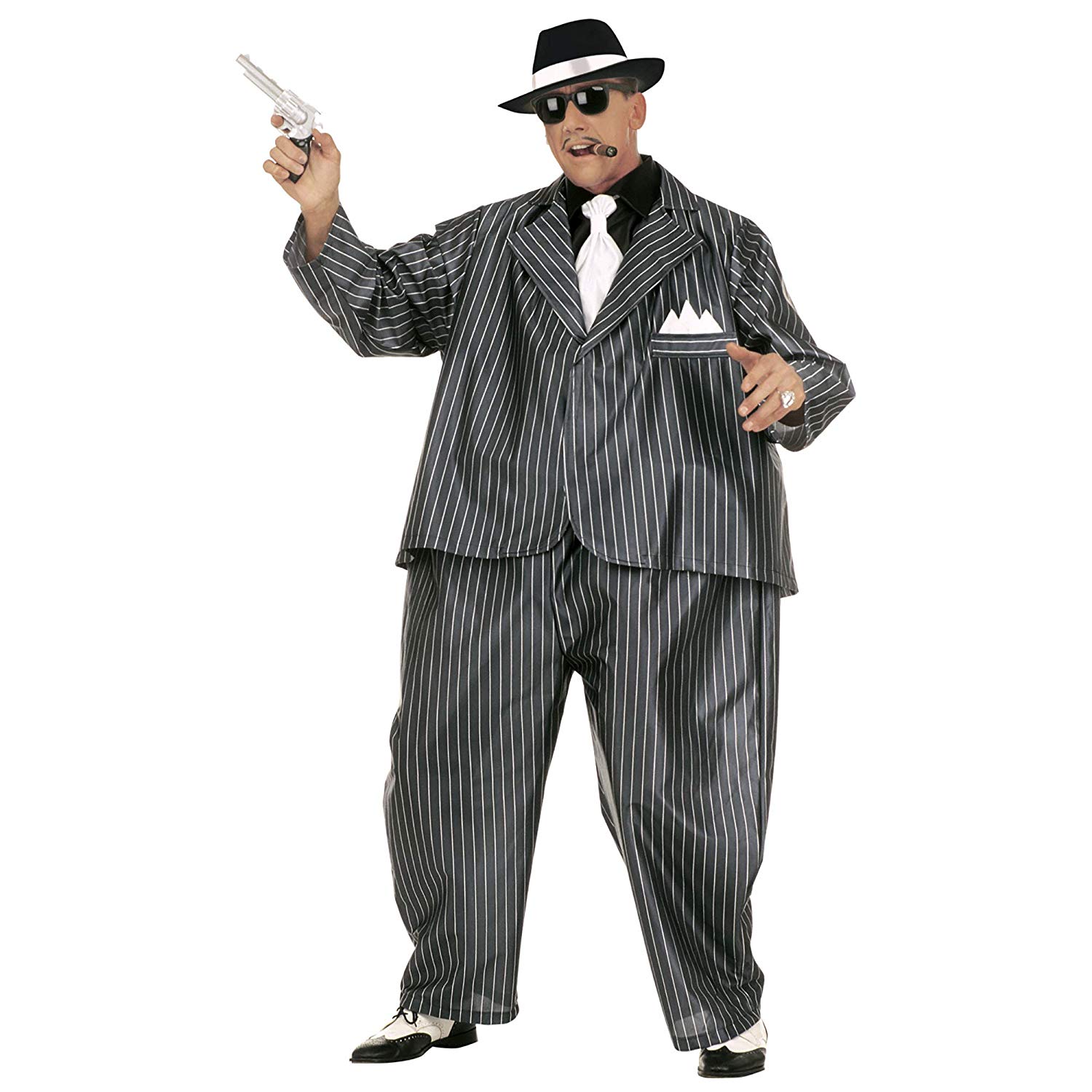Mens Fat Gangster Costume for 20s 30s Mob Capone Fancy Dress – BigaMart