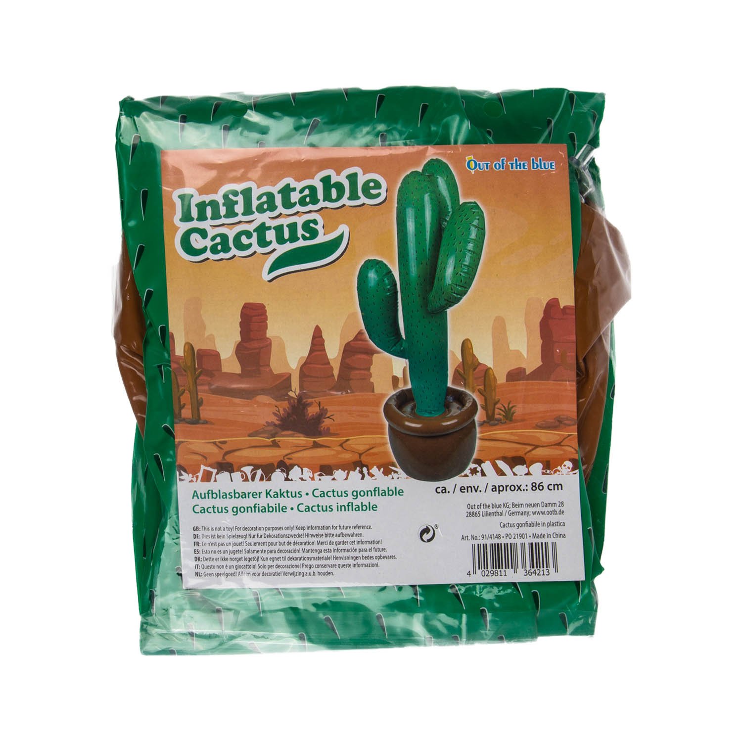 OOTB Wild West Mexican Cowboy Children Party Inflatable Green Cacti ...