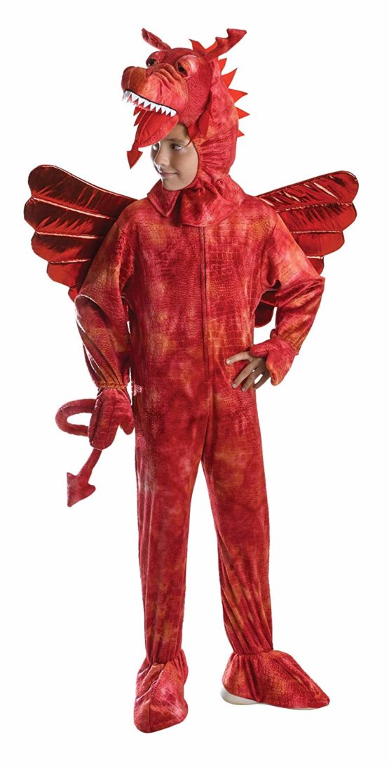 Bristol Novelty CC572 Dragon Costume, Red, Medium, 128 cm, Approx Age 5 ...