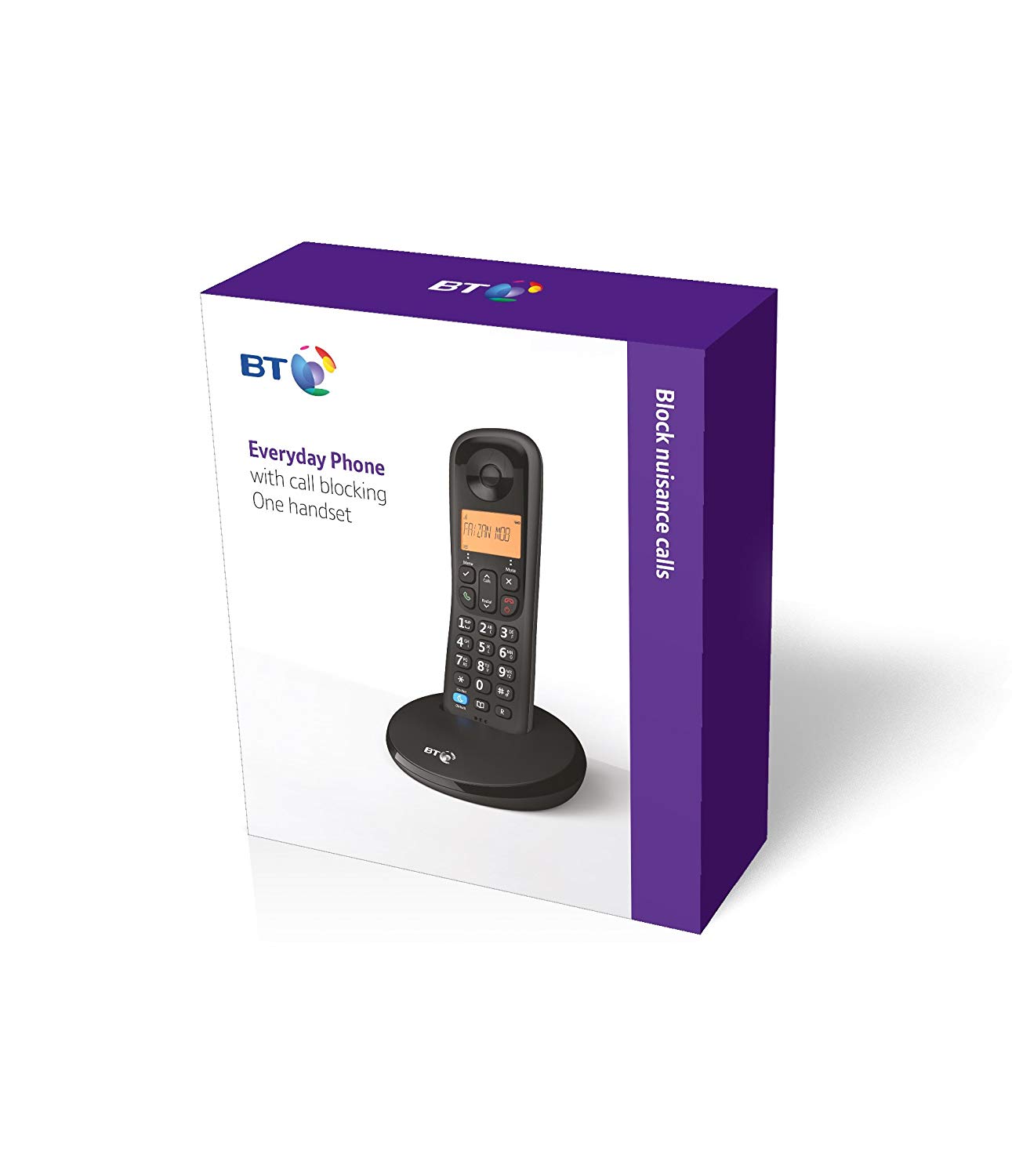 BT Everyday Cordless Home Phone with Basic Call Blocking, Single ...