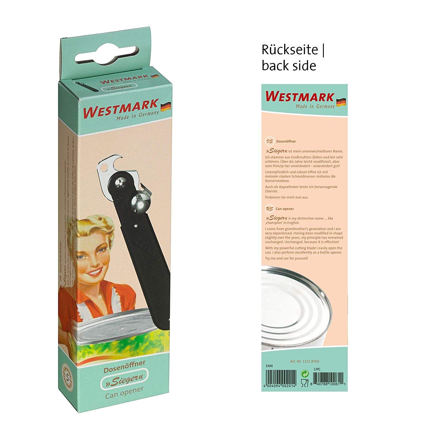 Westmark Original Sieger Retro-Look Lever Can Opener, Aluminium, Grey ...