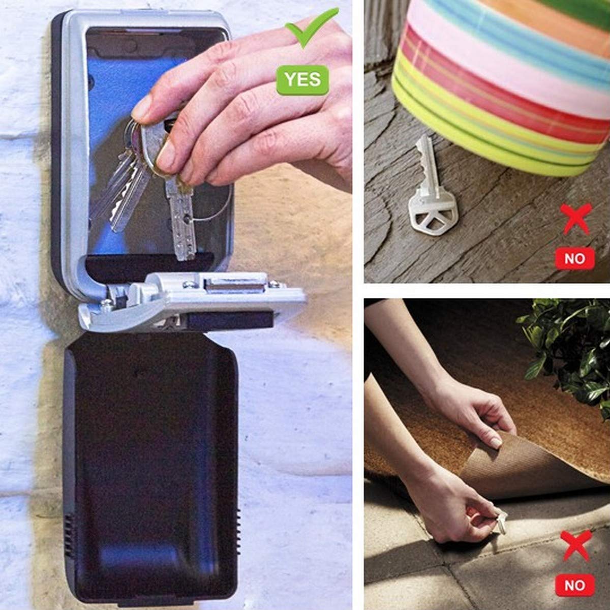 MASTER LOCK Light Up Dial Key Safe [Medium Size] [Wall mounted ...