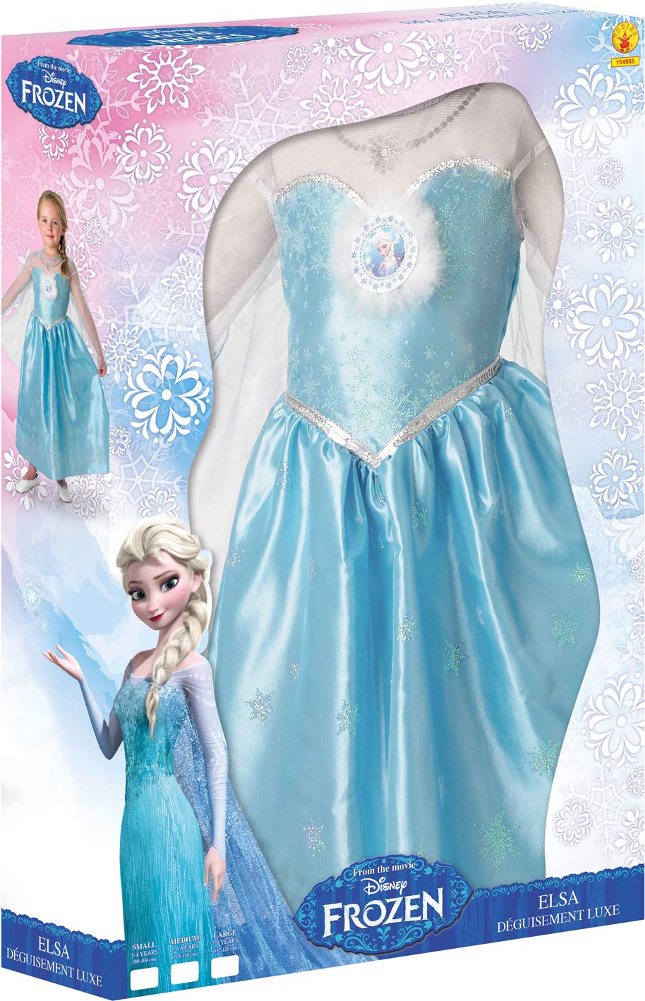 Rubie’s Official Disney Frozen Deluxe Elsa Costume – Large (7-8 years ...