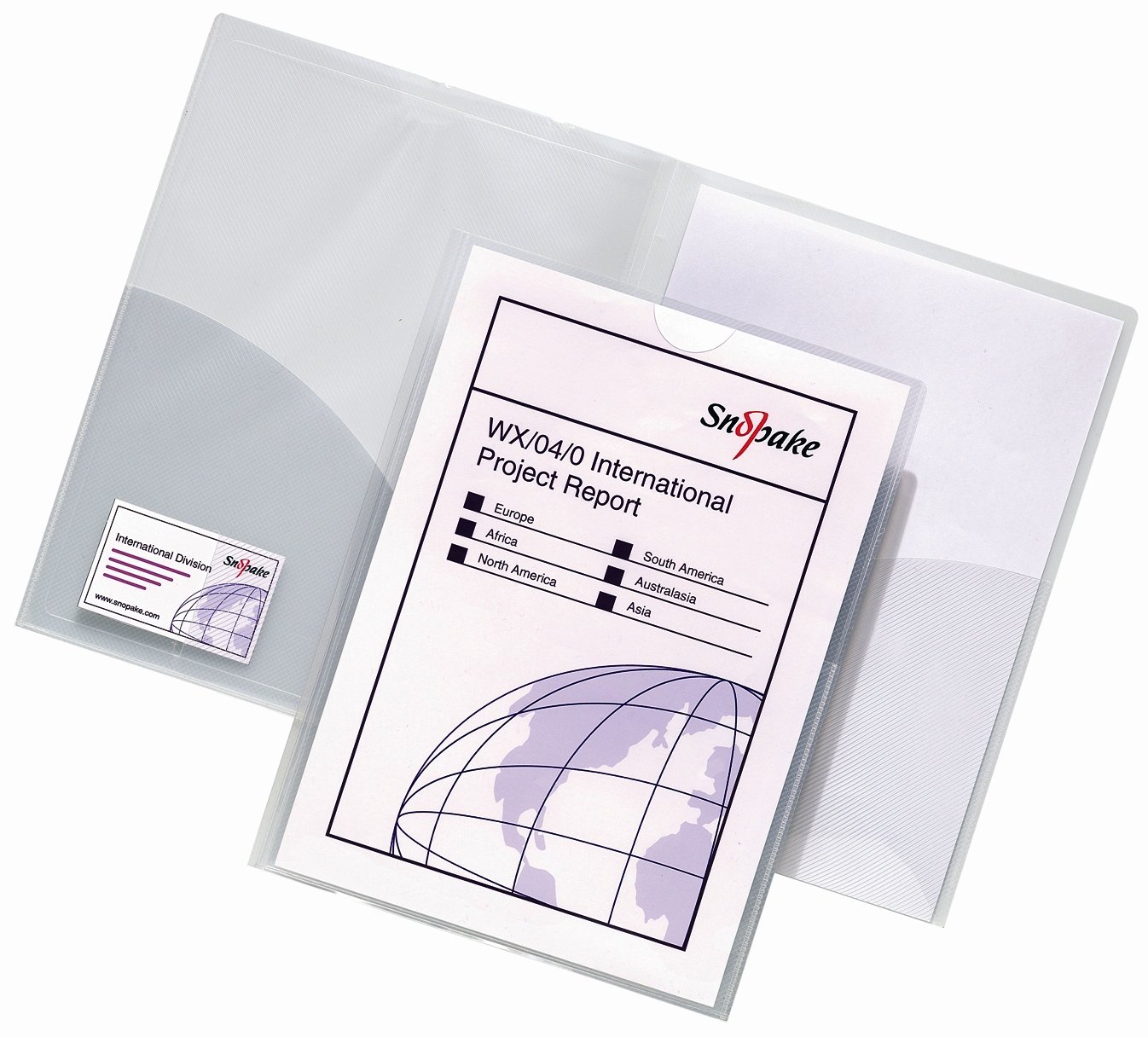 Snopake A4 Clear Presentation TwinFile with Front Cover Pocket [Pack of ...