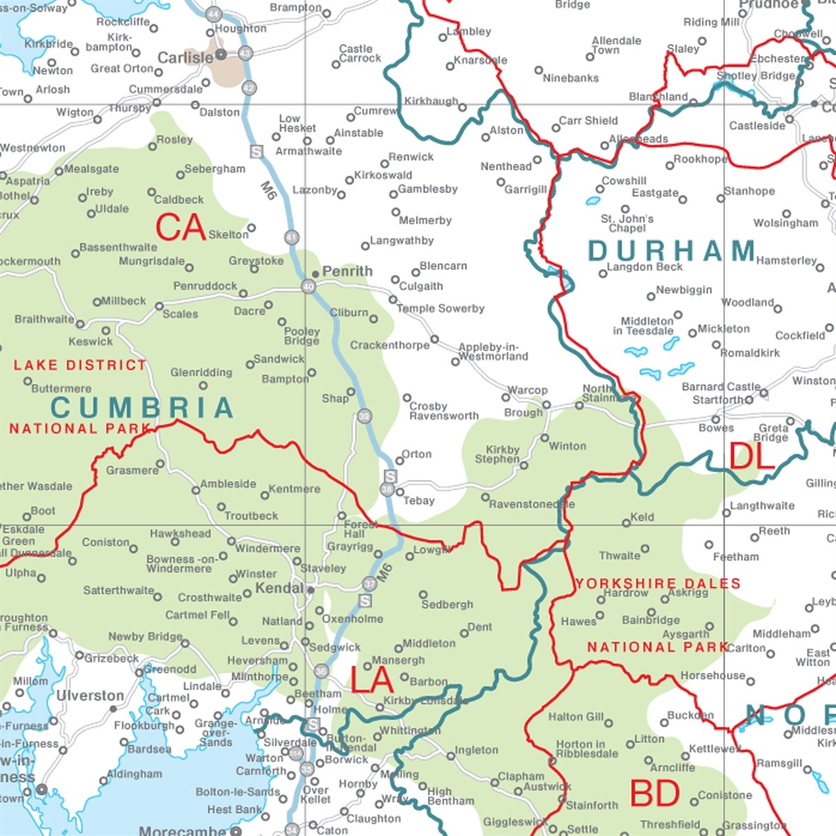 UK Postcode Wall Map – Laminated Large Wall Map – 120cm X 83cm ...