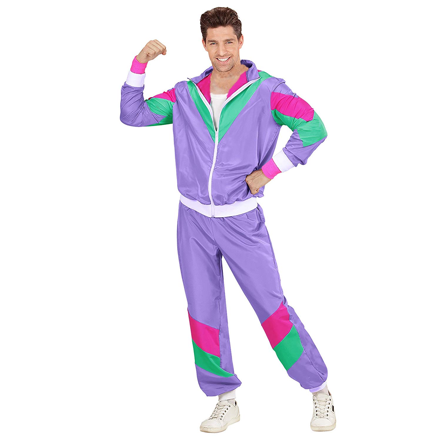 Widmann Adult’s 80s Tracksuit Costume – BigaMart