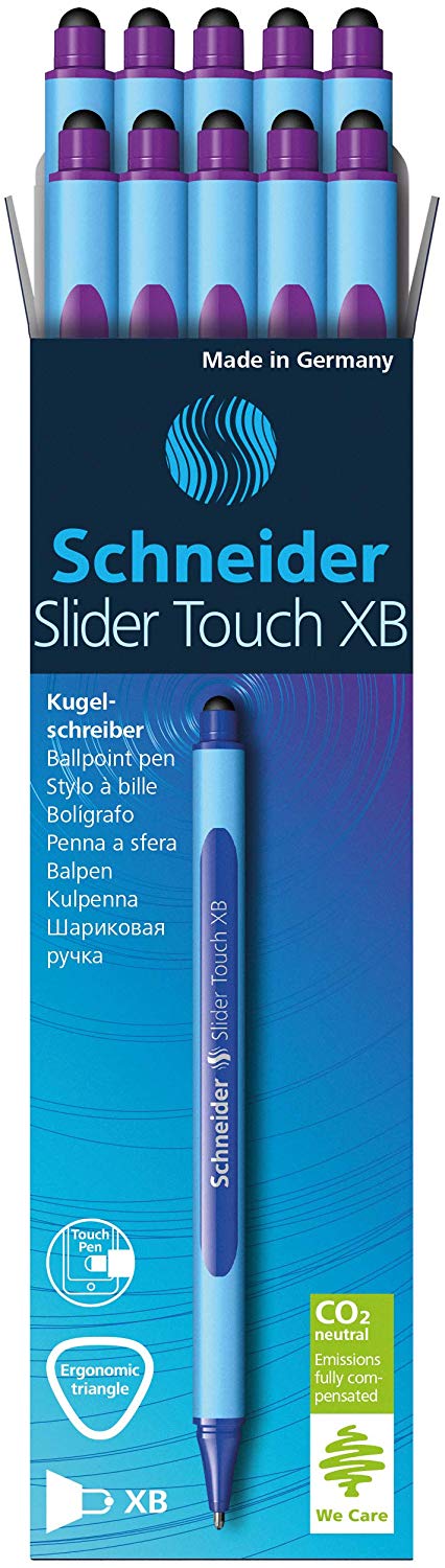 Schneider Slider Touch XB Ballpoint Pen, Pack of 10 Violett – BigaMart
