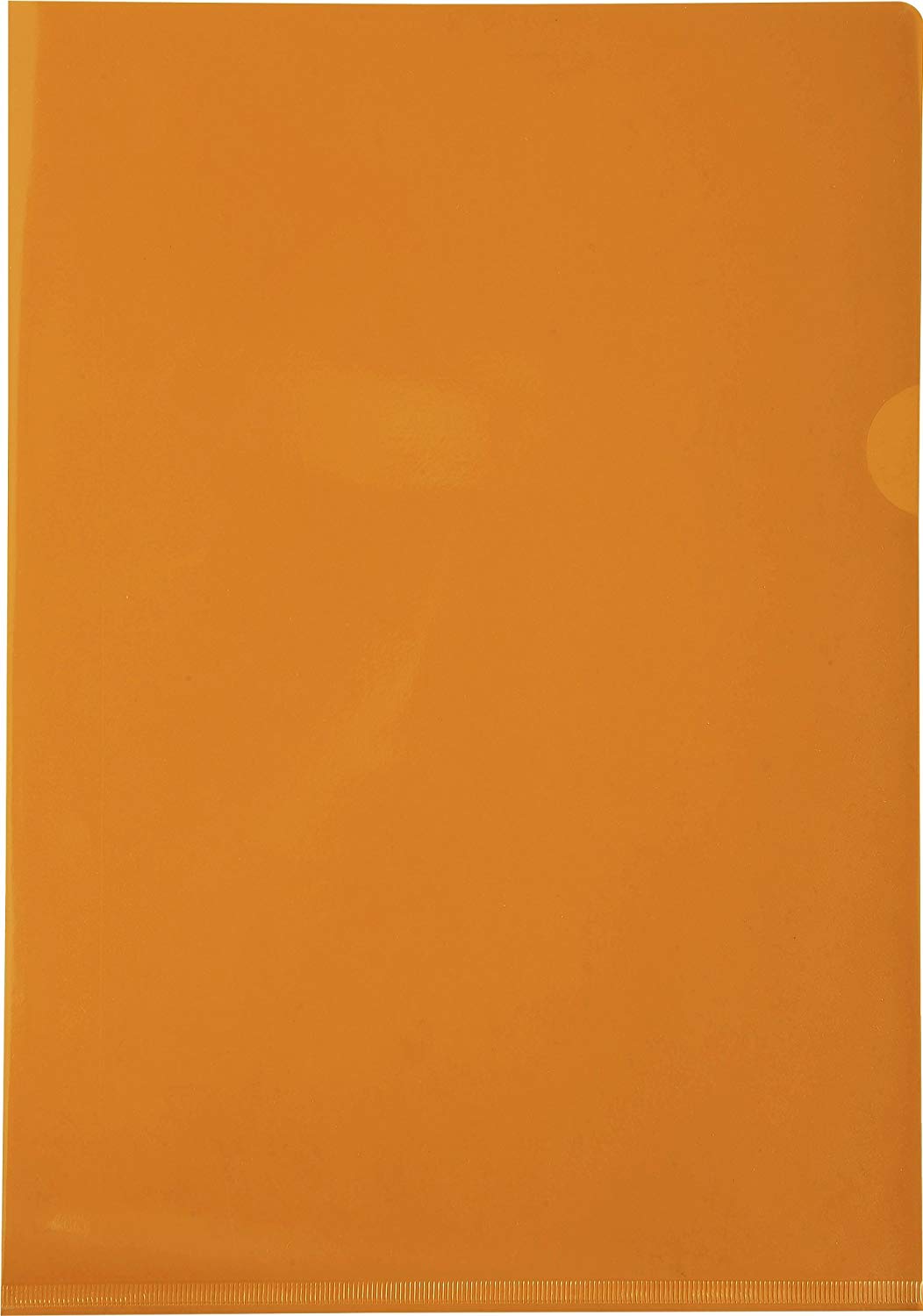 Exacompta PVC Cut Flush Folder, A4 – Orange, Bag of 100 – BigaMart