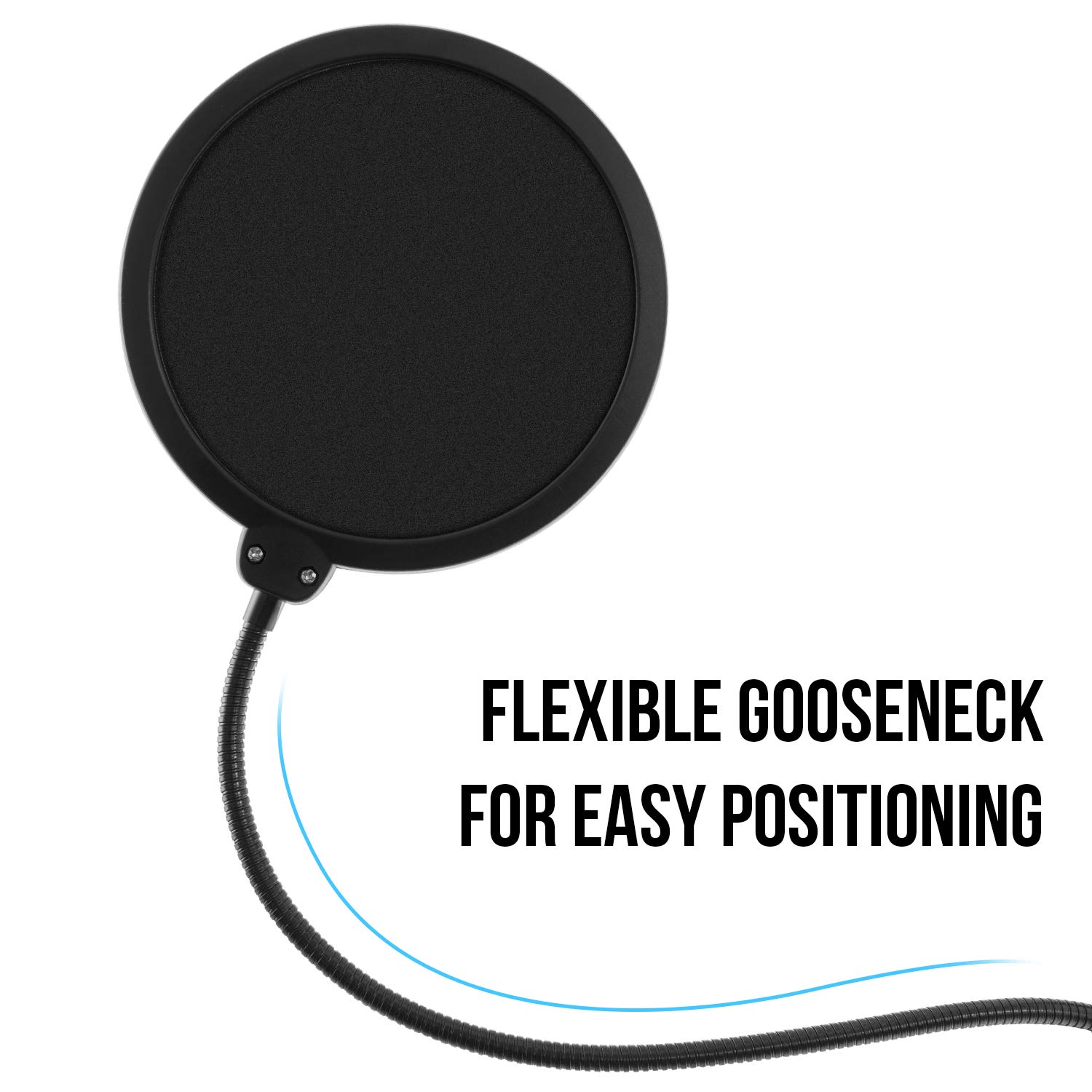 TIGER MSA21-BK | Microphone Pop Filter | Double Layer Sound Shield ...