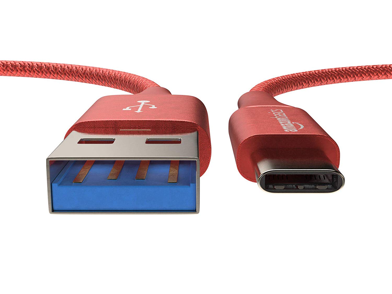 Amazon Basics Double Braided Nylon USB Type-C to Type-A 3.1 Gen 1 Cable ...