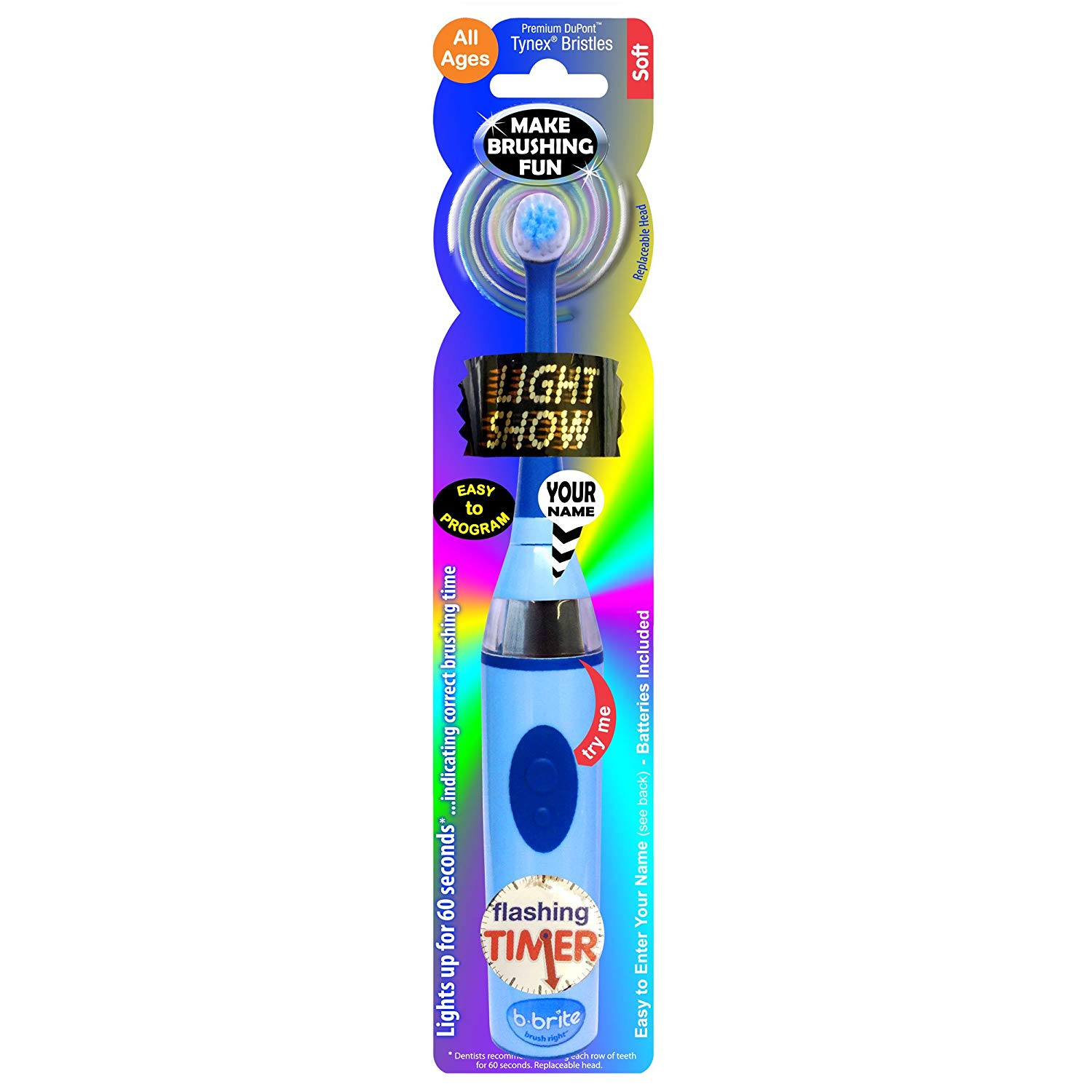 Electric Toothbrush for Kids. Personalised with Their Name in Lights ...