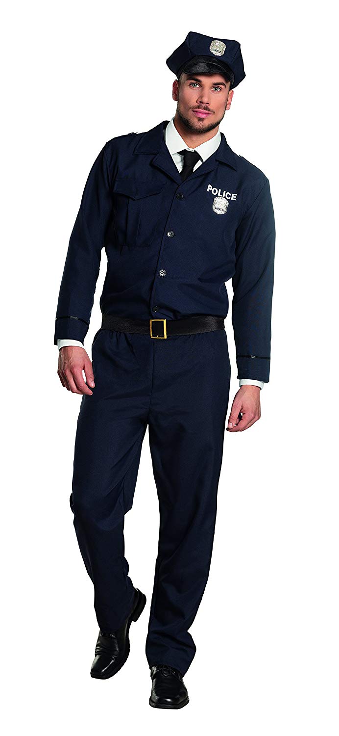 Police Officer Mens Fancy Dress New York Cop Uniform Costume – BigaMart