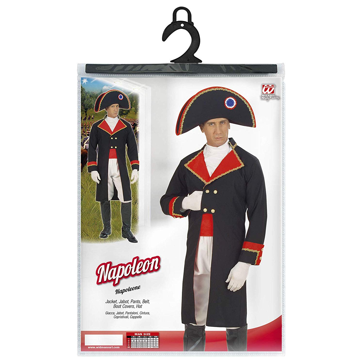 Mens Napolean Costume Extra Large UK 46″ for Military Army War Fancy ...