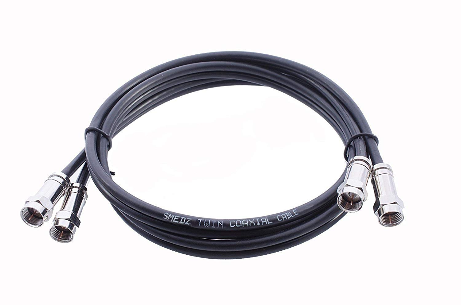 MAST DIGITAL YCAB03N/1 Smedz 2 m Twin Satellite Shotgun Coax Cable ...