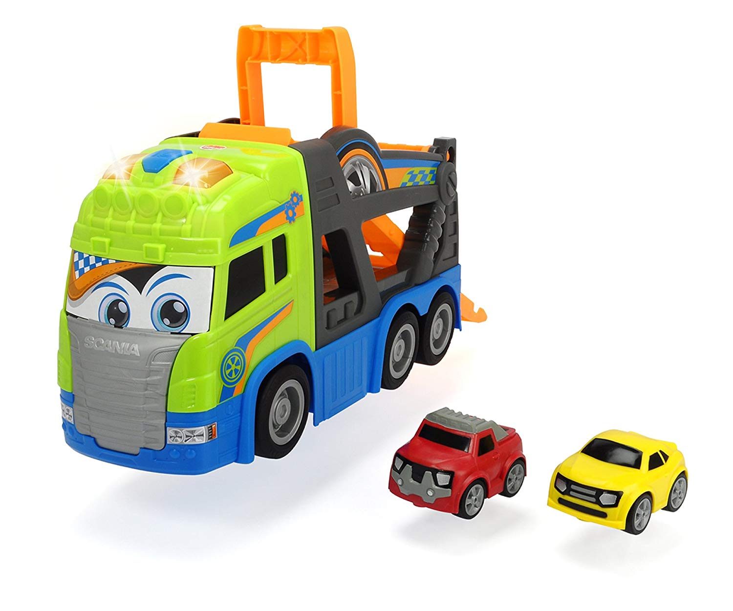 Dickie Toys 203817000 “Happy Scania Car Transporter – BigaMart