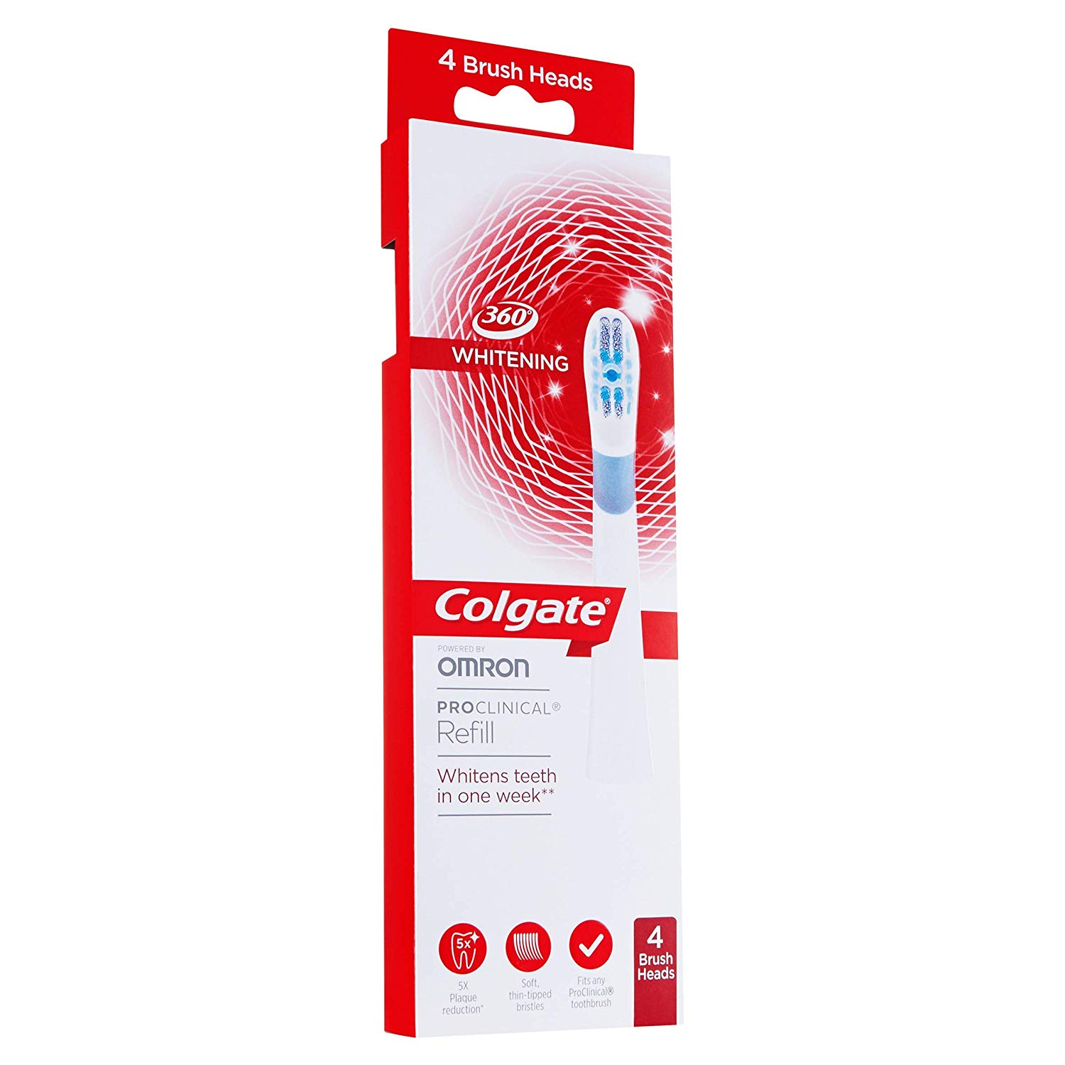 Colgate ProClinical 360° Whitening Electric Toothbrush Heads Refill ...