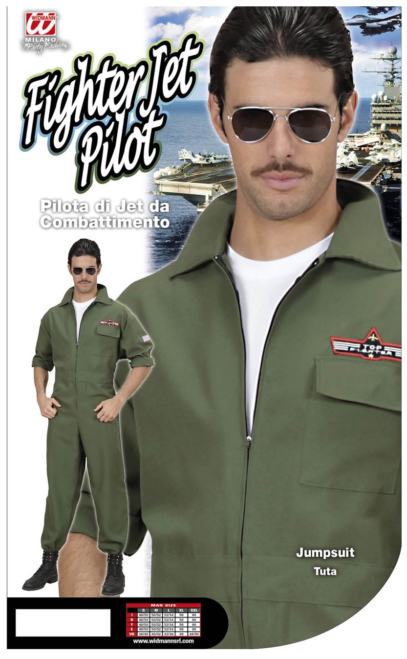 Fighter Jet Pilot Costume Small for Wartime Aviation Airline Fancy ...