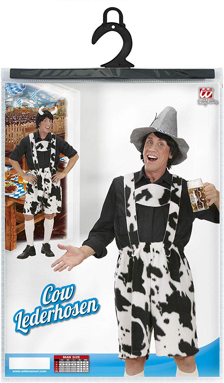 Plush Cow Lederhosen Fancy Dress Costume Mens (Cultures) – BigaMart
