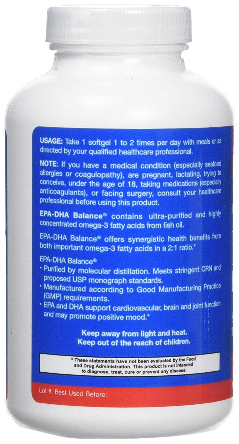 Jarrow Formulas Epa-Dha Balance, 120 Softgels – BigaMart