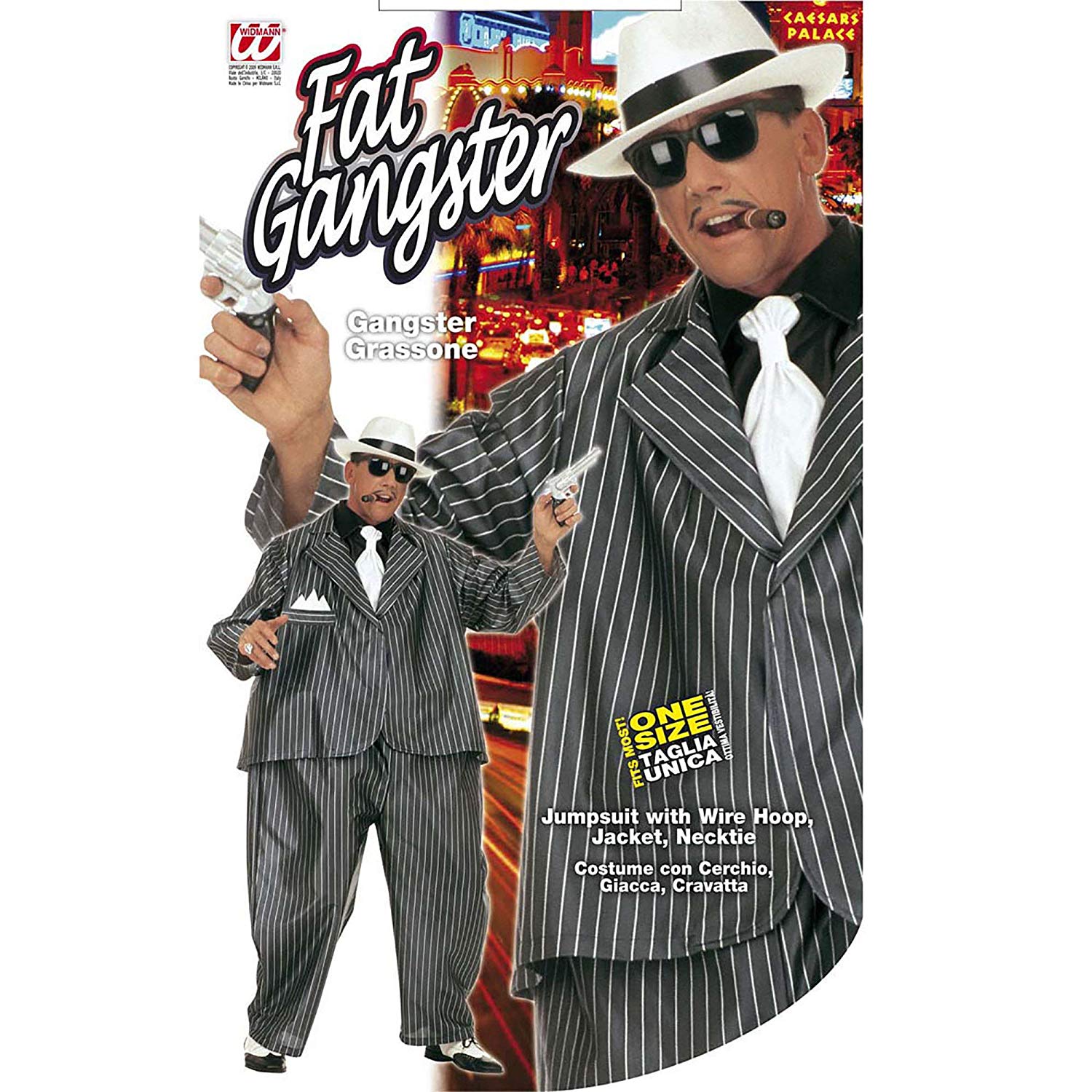 Mens Fat Gangster Costume for 20s 30s Mob Capone Fancy Dress – BigaMart