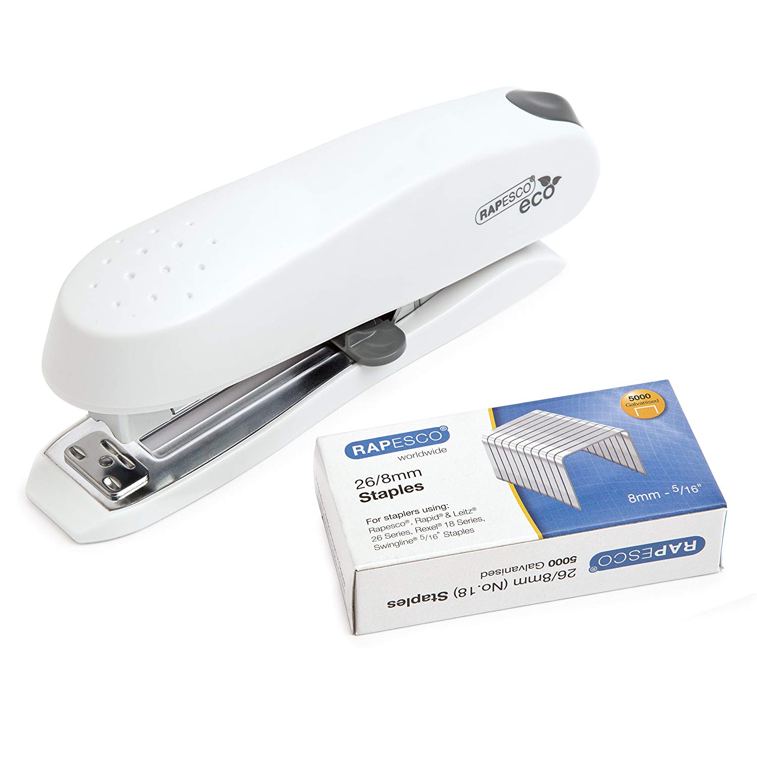 Rapesco ECO Spinna Front Loading Stapler with 26/8 mm Staples – Soft ...
