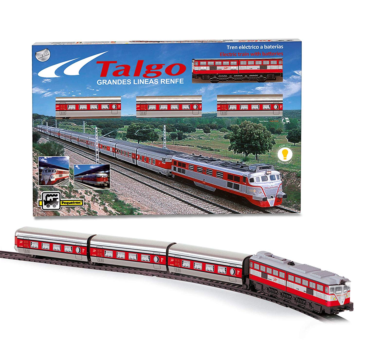 PEQUETREN Pequetren508 Classic Articulated Talgo Metallic Model Train ...