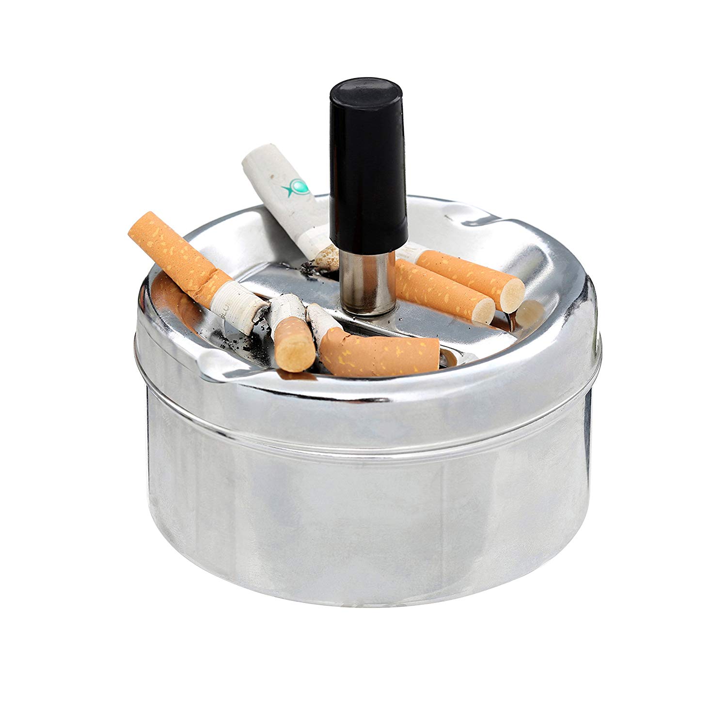 Premier Housewares 305204 Ash Tray Small Silver Outdoor Ashtray Chrome ...