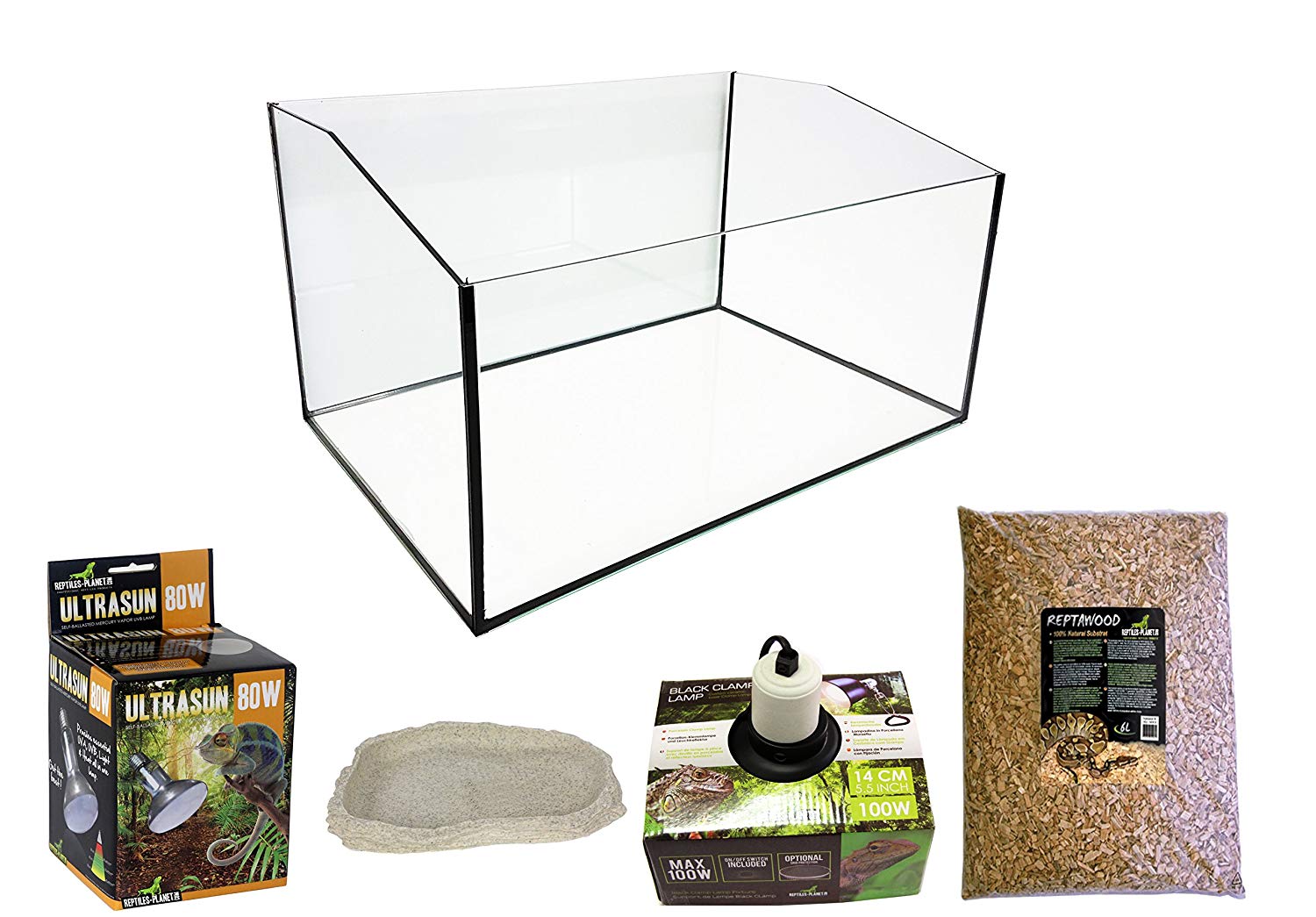 Reptiles Planet Earth Eco Turtle Terrarium Kit with Open Tray for 60 x ...