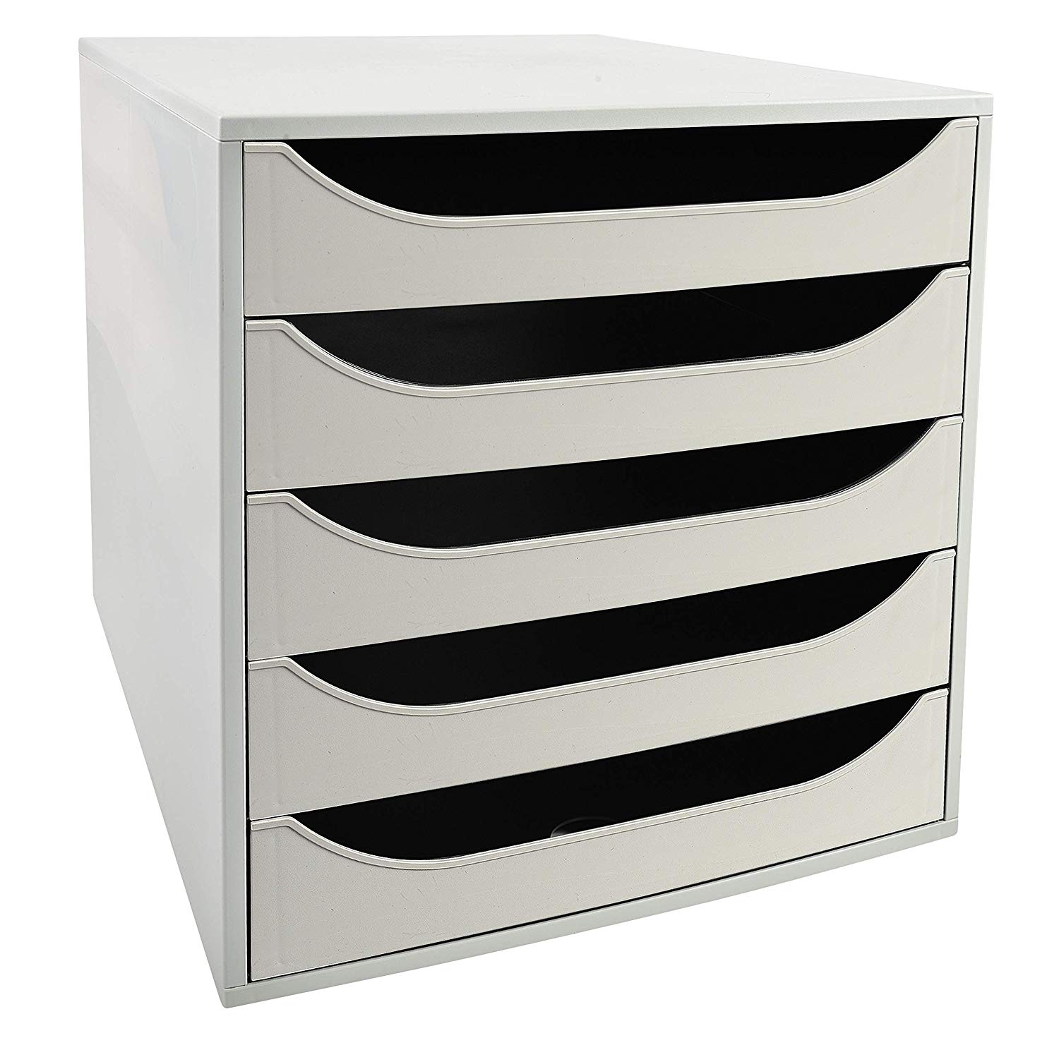 Exacompta Office Ecobox Drawer Set, 5 Drawers – Grey – BigaMart
